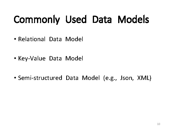 CMPT 354 Database System I Lecture 2 Relational