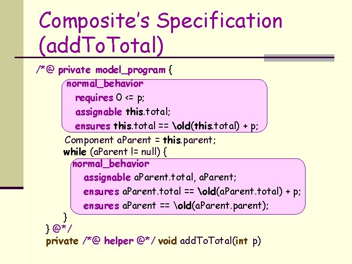 Model Programs for Preserving Composite Invariants SAVCBS 2008