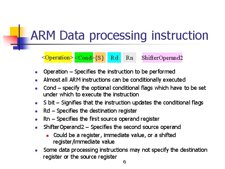 Embedded Real Time Systems Lecture ARM assembly C
