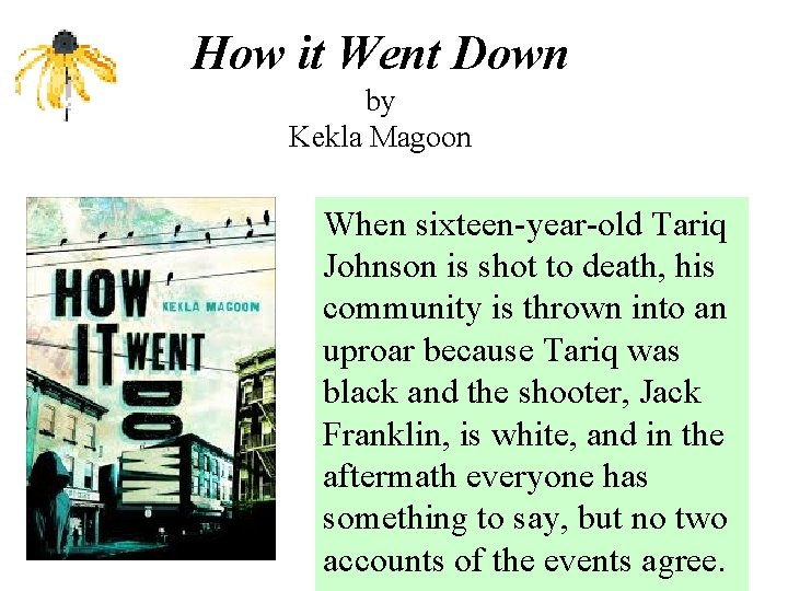 Maryland BlackEyed Susan Book Awards High School Nominated