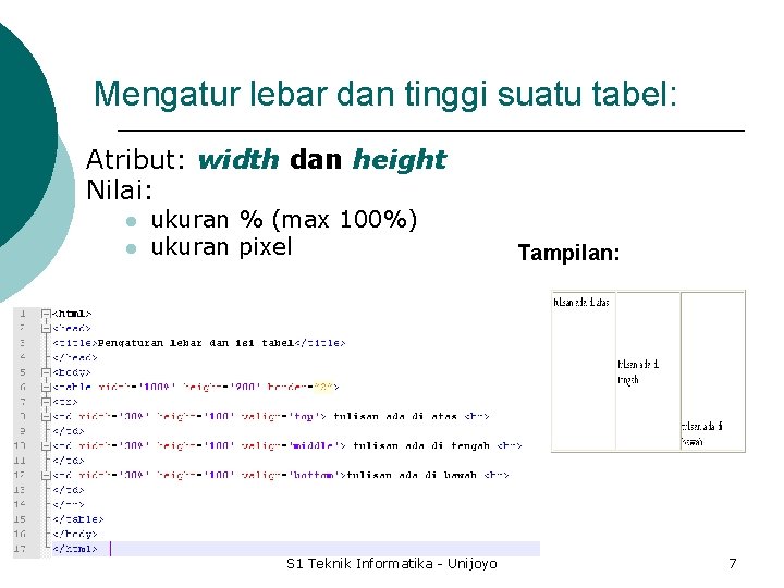 Pemrograman Basis Data Berbasis Web Pertemuan Ke3 HTML