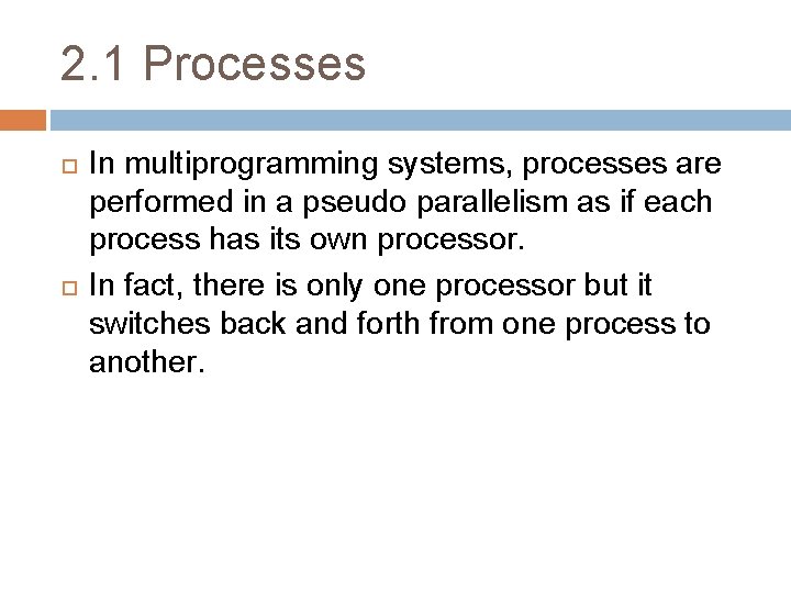 CHAPTER 2 PROCESSOR SCHEDULING PART I By Uur