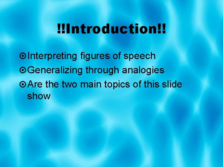 Parts of Speech and Analogies By Peter Introduction