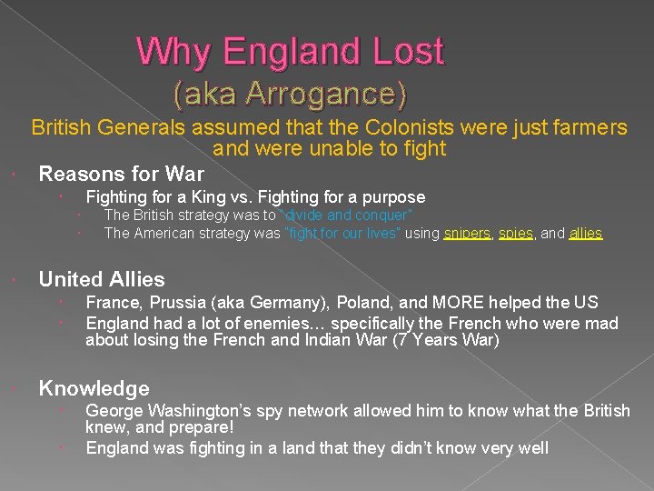 Ending the War Why the Americans Won Better