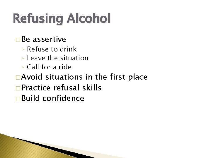 Choosing to Be Alcohol Free Facts Alcohol a