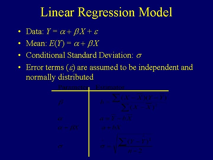 Linear RegressionCorrelation Quantitative Explanatory and Response Variables Goal