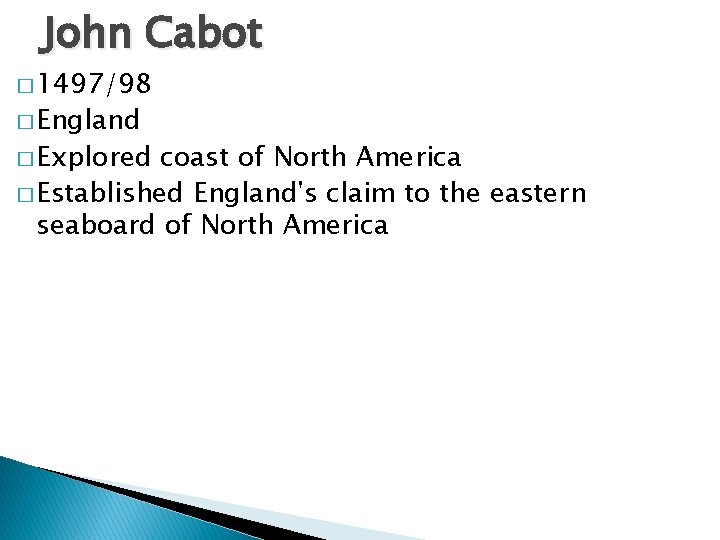 Explorers of the New World Chart Christopher Columbus