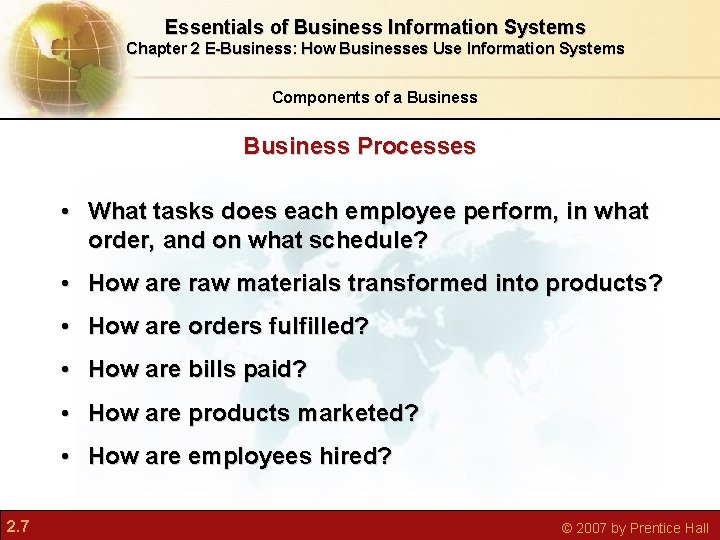 Chapter 2 EBusiness How Businesses Use Information Systems