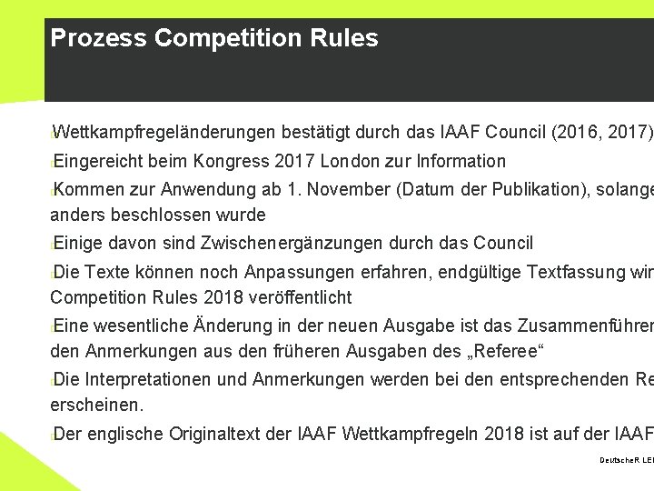 nderung der Internationalen Wettkampfregeln 2018 2019 Gltig ab