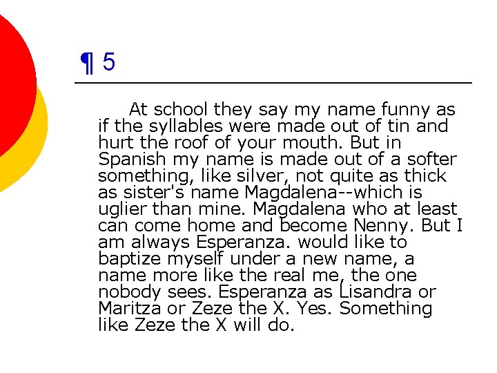 My Name By Sandra Cisneros My Names Miss