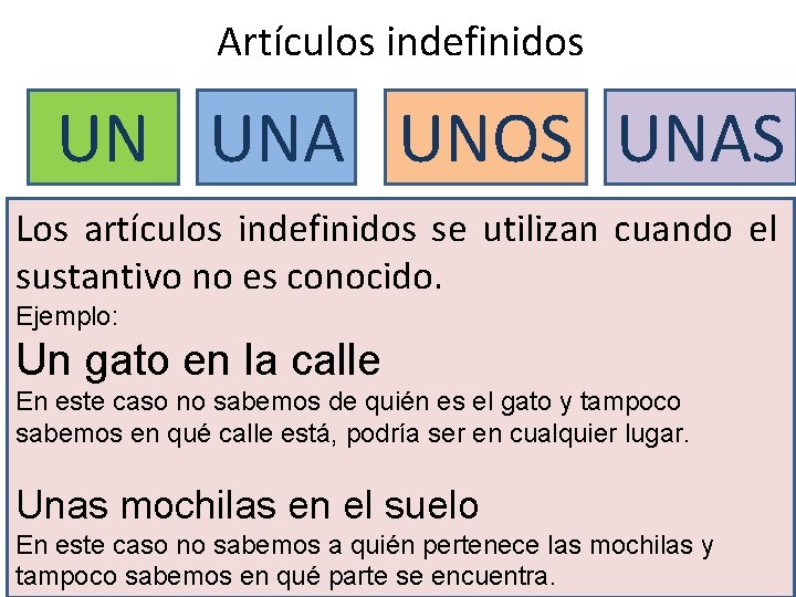 Artculos definidos e indefinidos Tarea 2 3 Bsicos