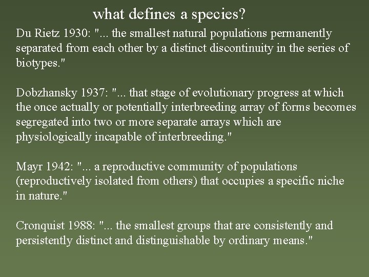 Speciation Genes How does one species become two