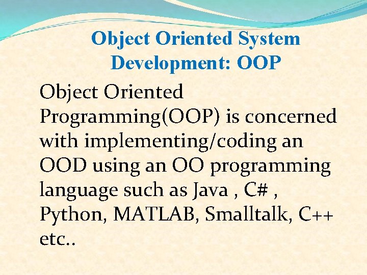 Introduction to Object Oriented Analysis and Design FB
