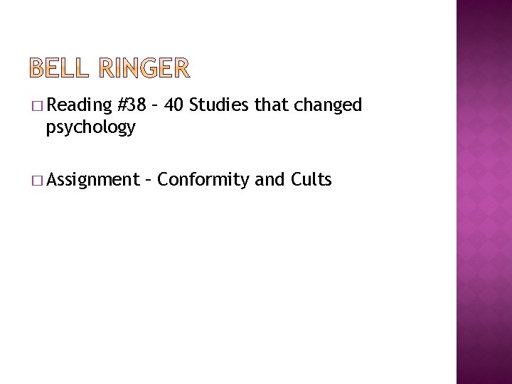 SOCIAL PSYCHOLOGY Social Cognition Attitude Conformity and Obedience