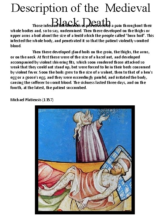 Black Death Investigation Title Page Number 122 Date