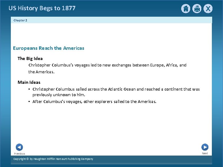 US History Begs to 1877 Chapter 2 Europeans