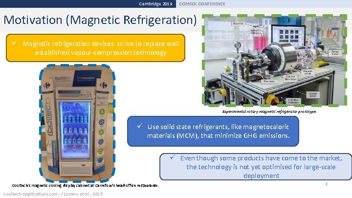 Cambridge 2019 COMSOL CONFERENCE Iterative caloric effects modelling