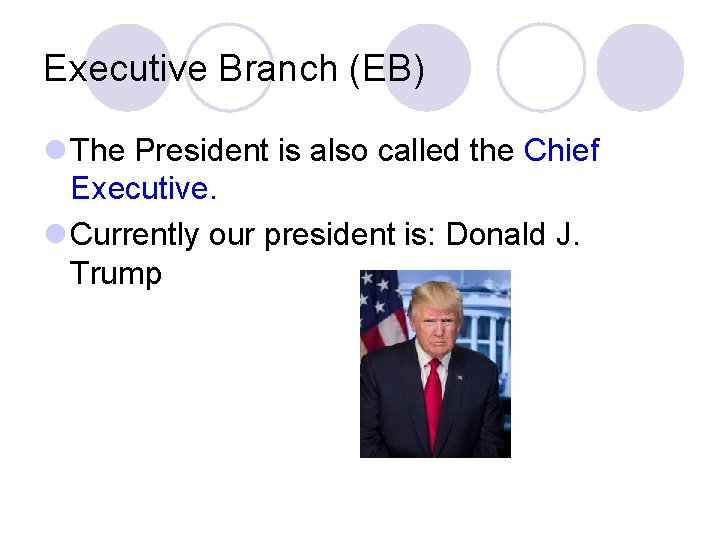 Executive Branch Learning the ins and outs Unit