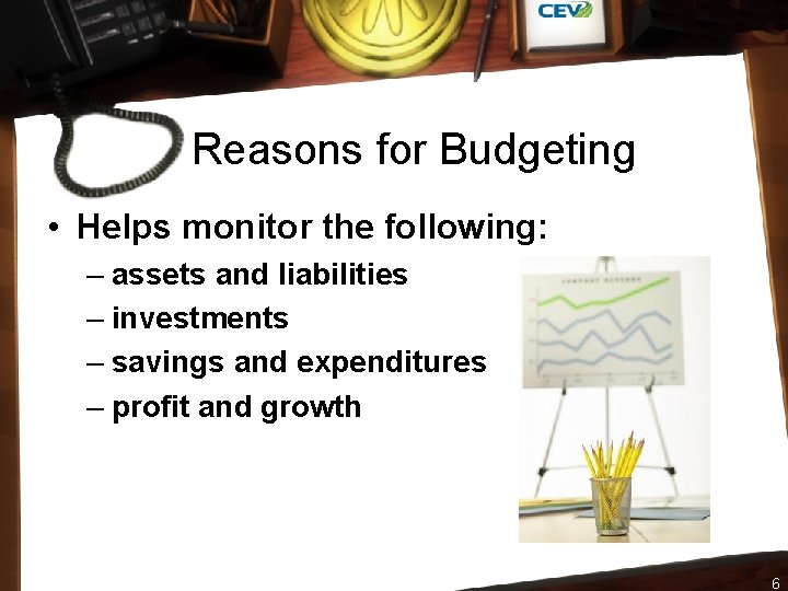 1 Objectives To understand the importance of budgeting