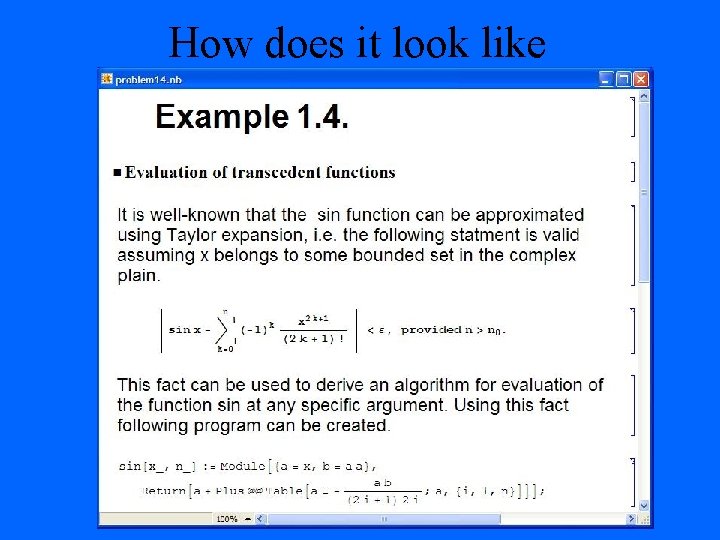 Student lab Exercises Experiencing Numerical algorithms using Mathematica