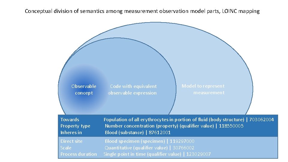 Conceptual division of semantics among measurement observation model