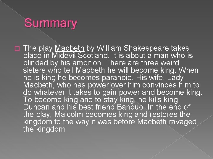 Macbeth Character Map Analysis Carlos Velazquez Grade 10