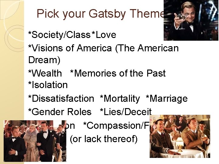 The Great Gatsby Chapter Summaries For each chapter