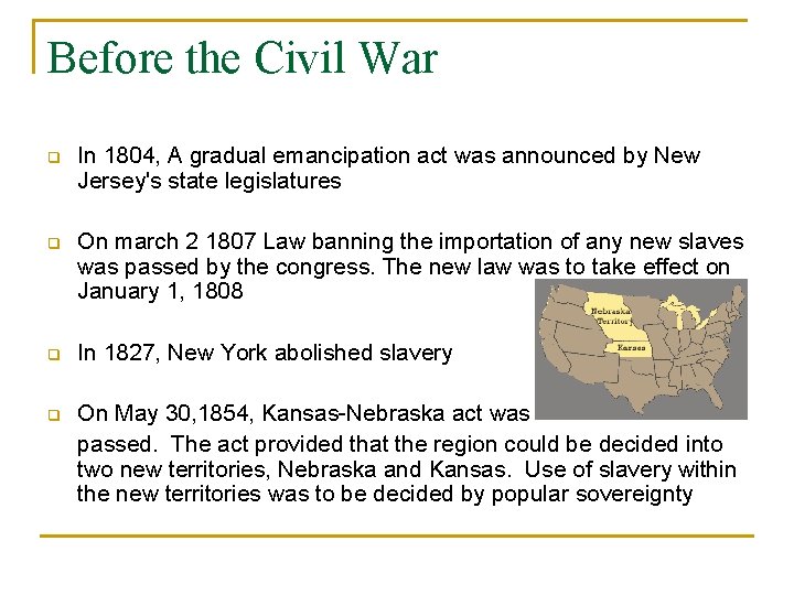 Civil War Timeline By Adam Spark Before the