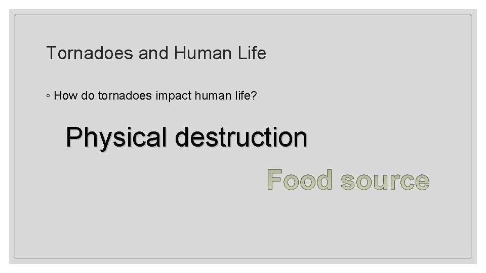 NATURAL DISASTERS Bell Ringer What is an example