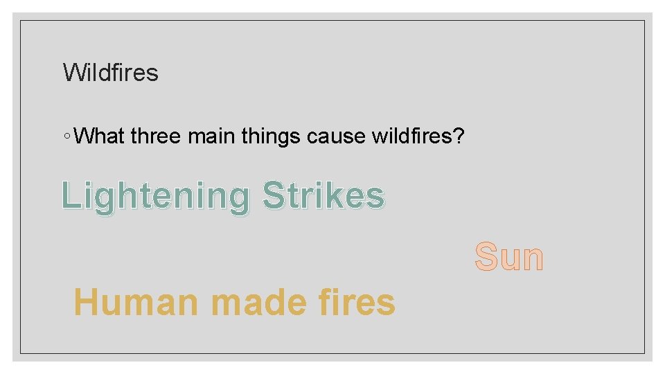 NATURAL DISASTERS Bell Ringer What is an example