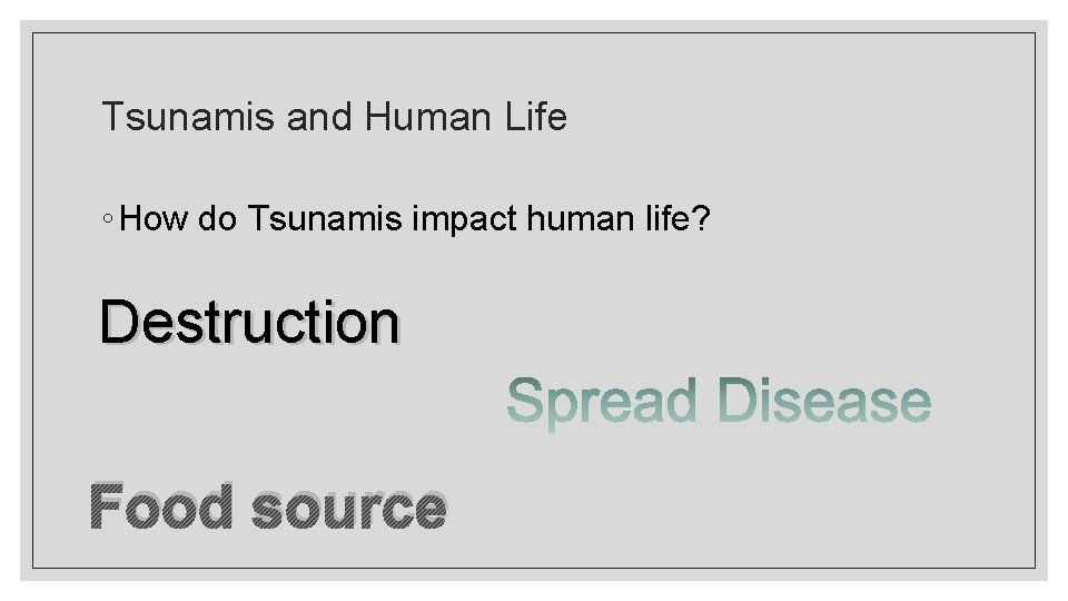 NATURAL DISASTERS Bell Ringer What is an example