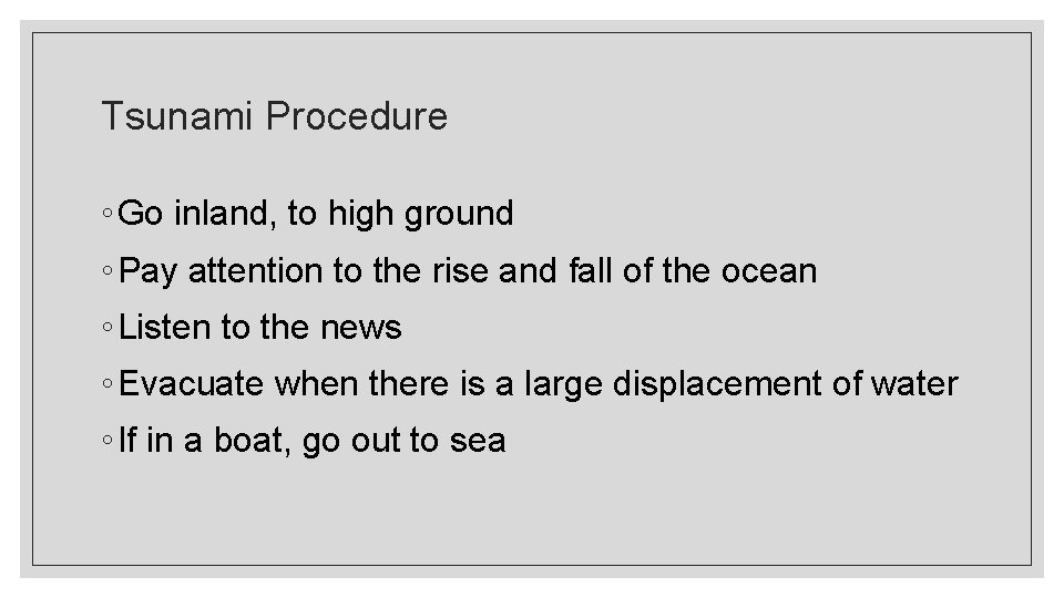 NATURAL DISASTERS Bell Ringer What is an example