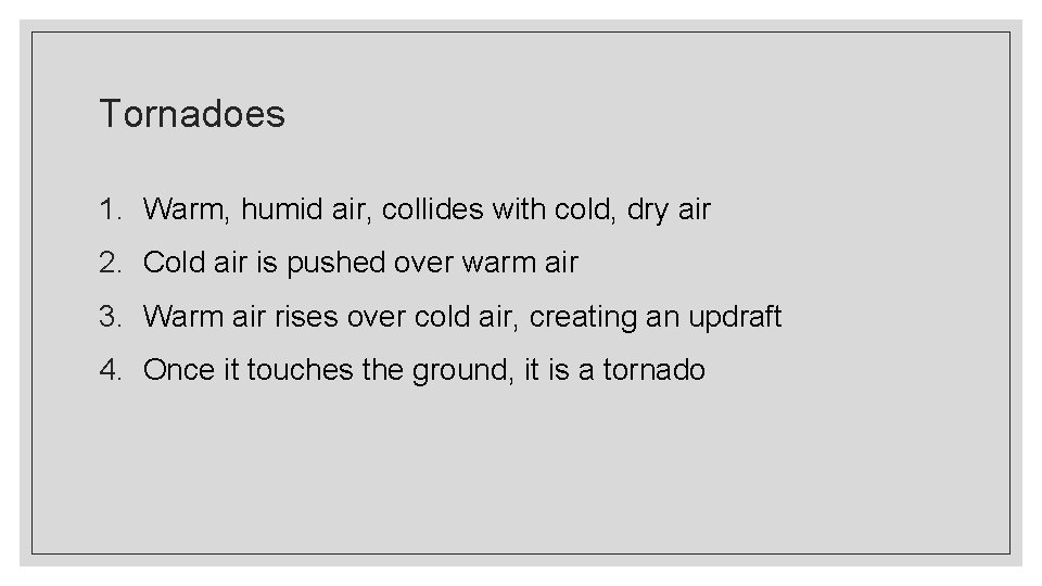 NATURAL DISASTERS Bell Ringer What is an example