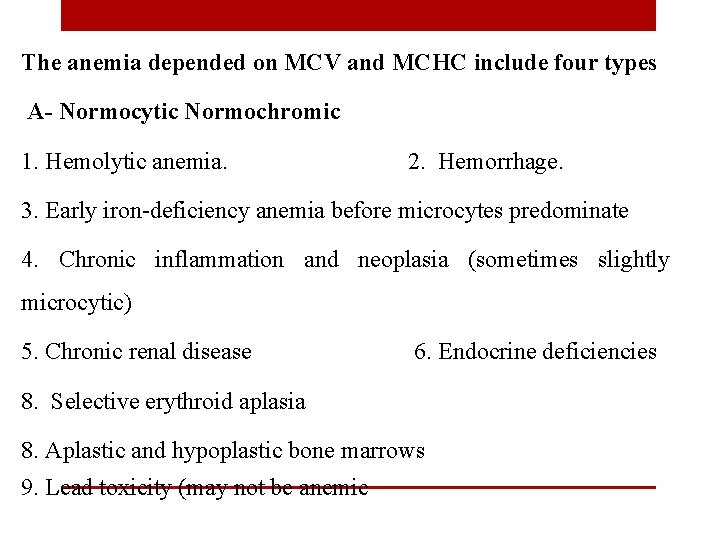 Anemia By Dr Hussein Al Naji Anemia True