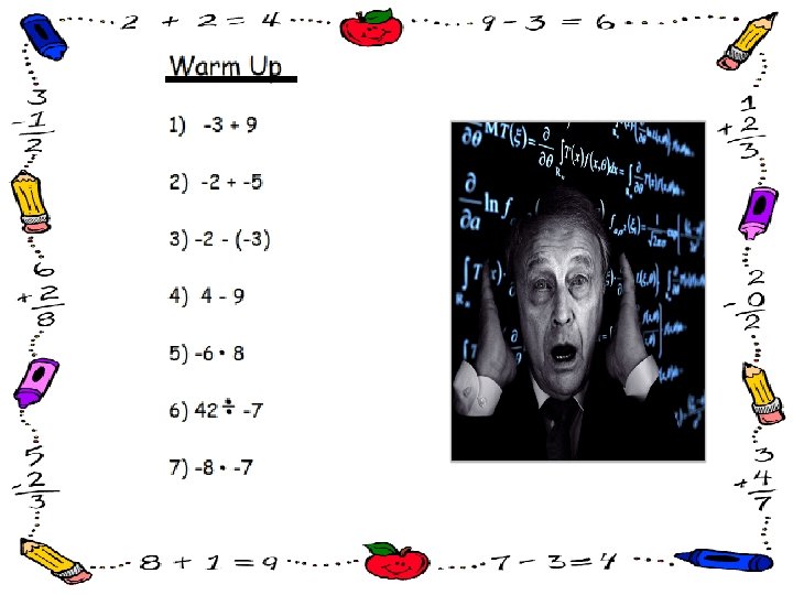 Operations with Rational Numbers Warm Ups Warm Up
