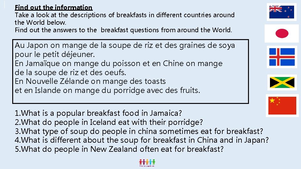Childrens Breakfast around the World Step One Children