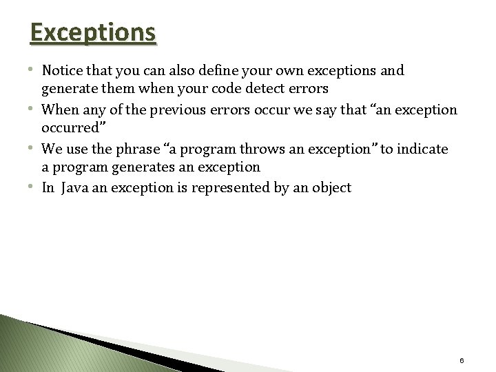 CMSC 131 ObjectOriented Programming I Exceptions Dept of