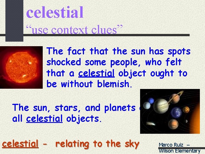 Galileo Story Vocabulary apparatus extraordinary constellation ...