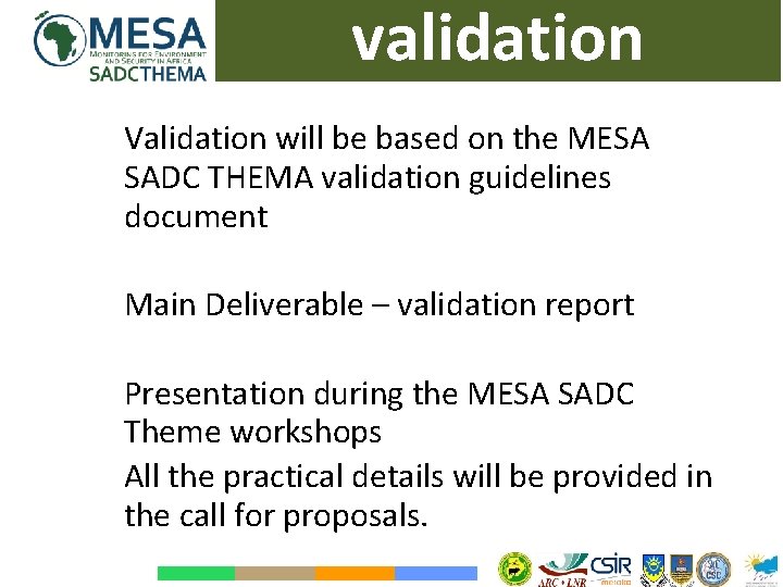 MESA SADC Thema Validation Farai Marumbwa 17 March