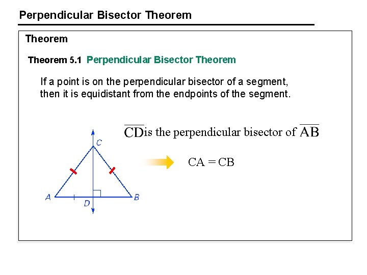 Chapter 5 Section 5 1 Perpendiculars and Bisectors