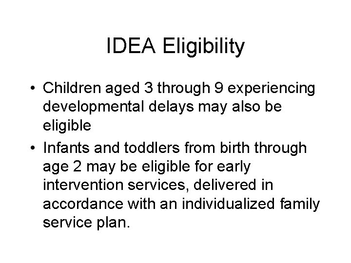 Legal Aspects of Special Education Eligibility and Placement