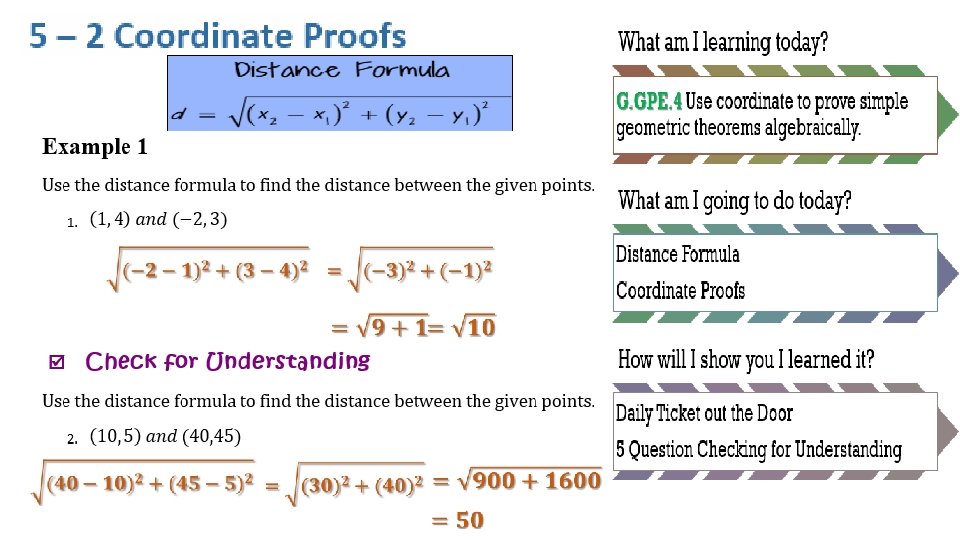 Unit 5 Geometric and Algebraic Connections Vocabulary Builder
