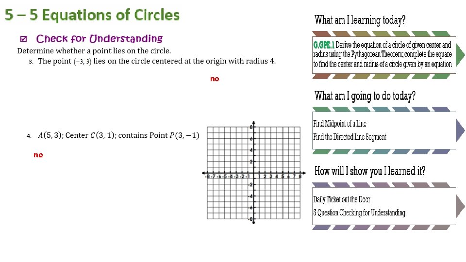 Unit 5 Geometric and Algebraic Connections Vocabulary Builder
