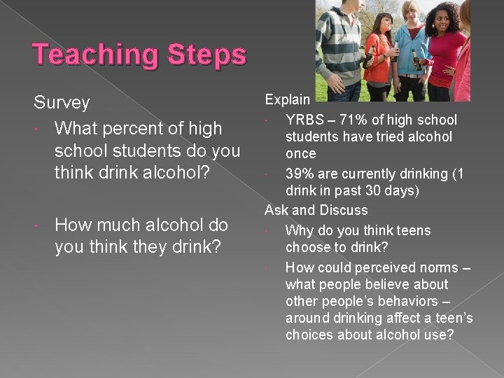 Alcohol Get the Facts Lesson 2 7 Objectives