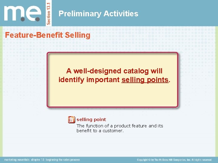Chapter 13 beginning the sales process Section 13