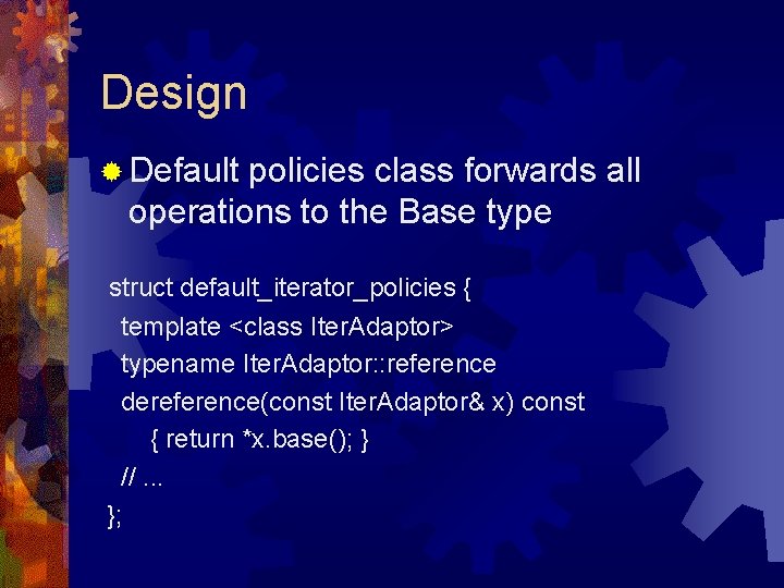 Policy Adaptors and the Boost Iterator Adaptor Library