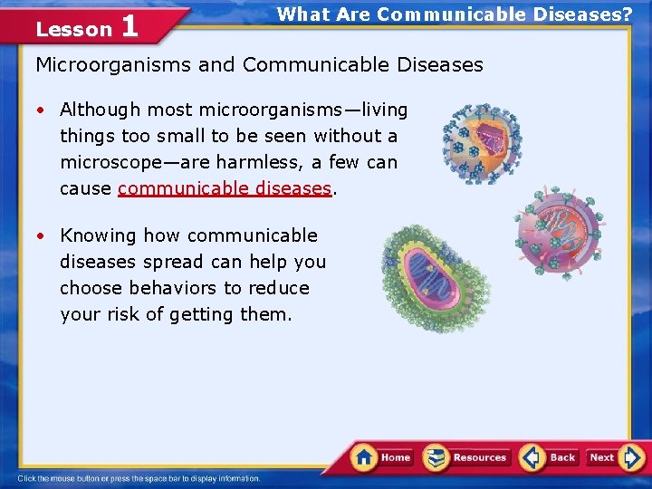 Lesson 1 What Are Communicable Diseases When was