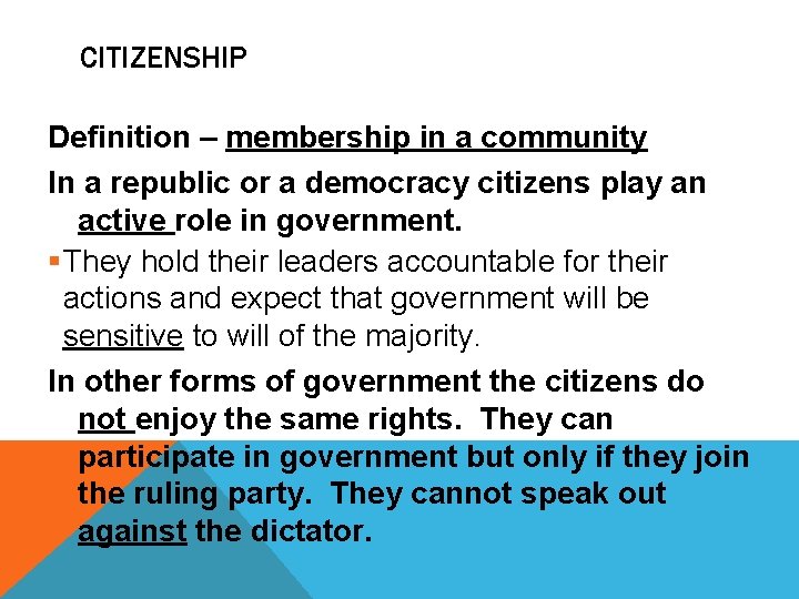 BALANCE OF POWER AND POINT OF VIEW BALANCE