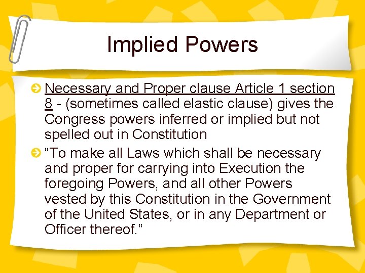 Federalism The relationship between the national and state