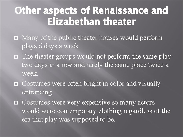 The Renaissance and Shakespeare GHS Brief History Cultural